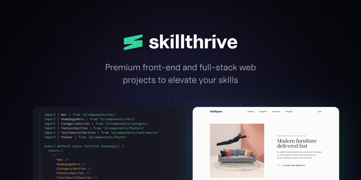 Skillthrive | Build front-end and full-stack web projects